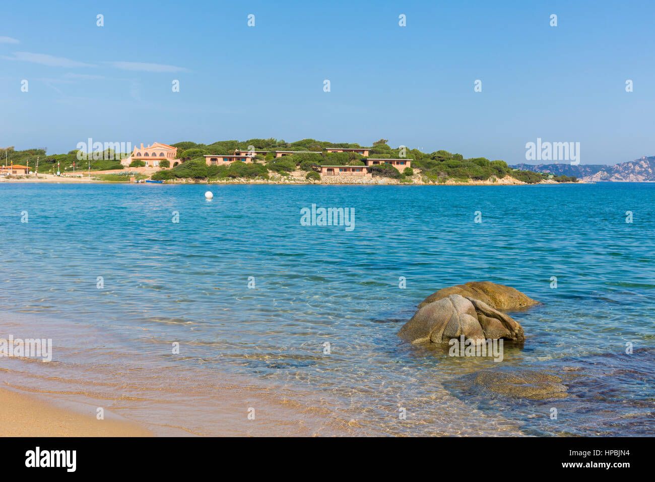 The beach porto Pollo Bay, near L'Isuledda, Palau, Sardinia, Italy ...