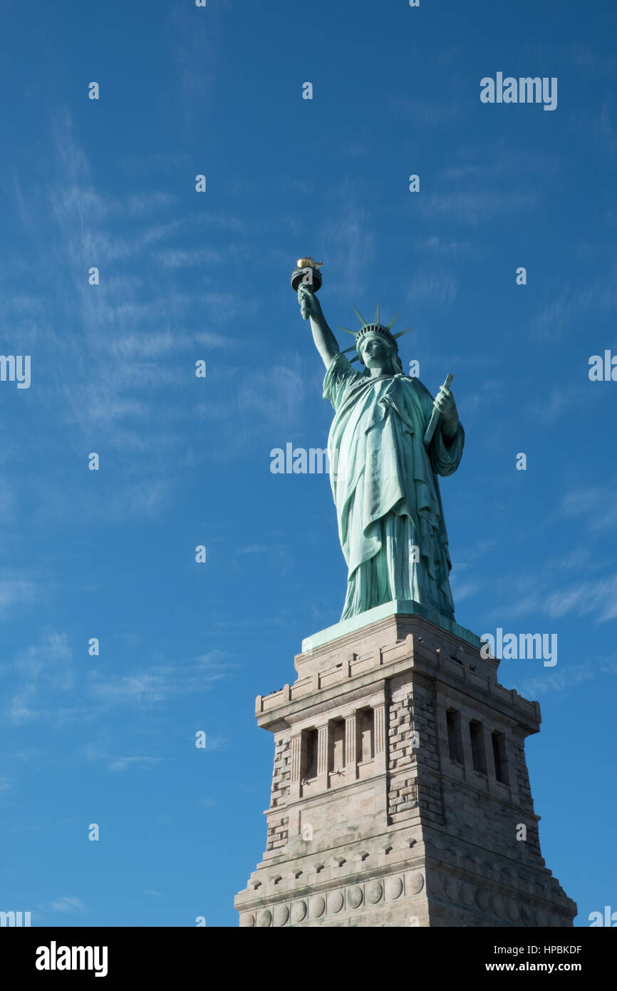 Lady Liberty by Bartholdi based on the Colossus of Rhodes, isolated ...