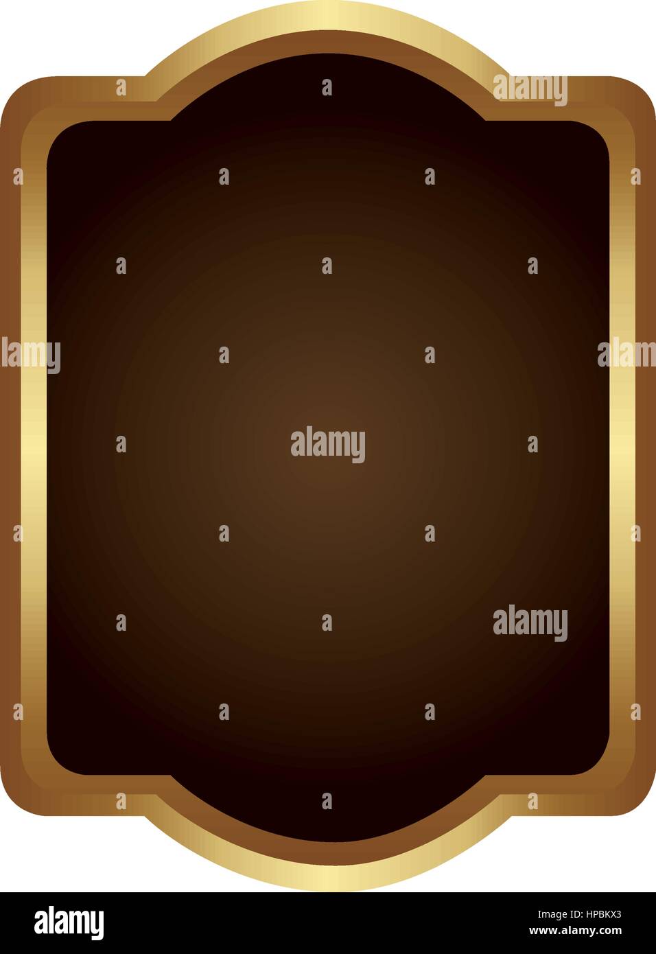 golden border with decorative heraldic rounded rectangle frame design ...