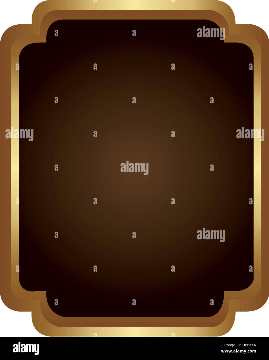 golden border with decorative heraldic curved rectangle frame design ...