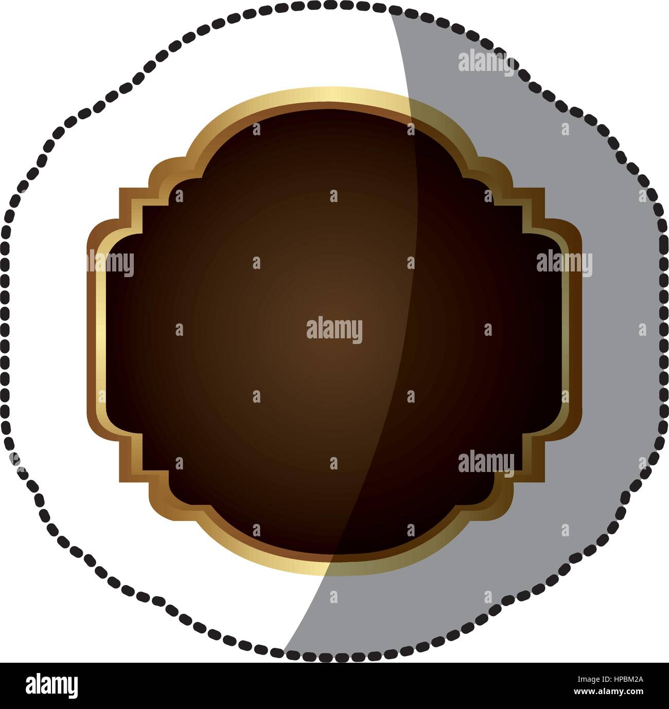 sticker golden border with decorative heraldic frame design Stock ...