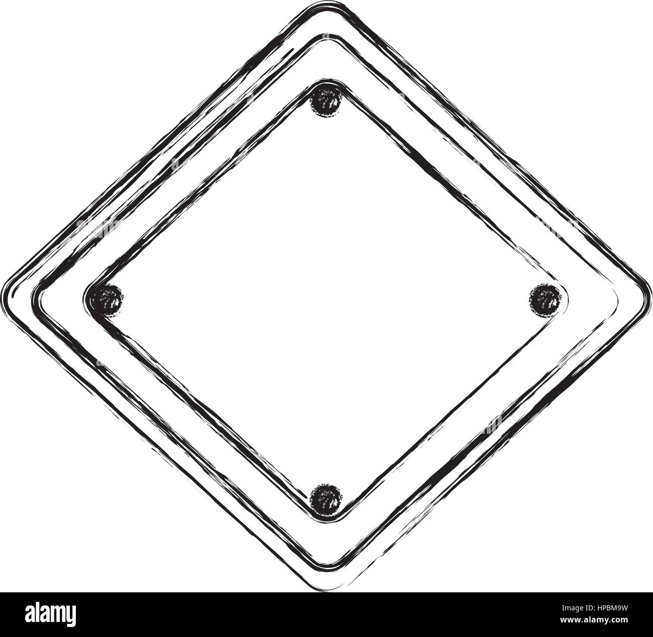 Diamond shape hazard symbol vector Stock Vector Images - Alamy