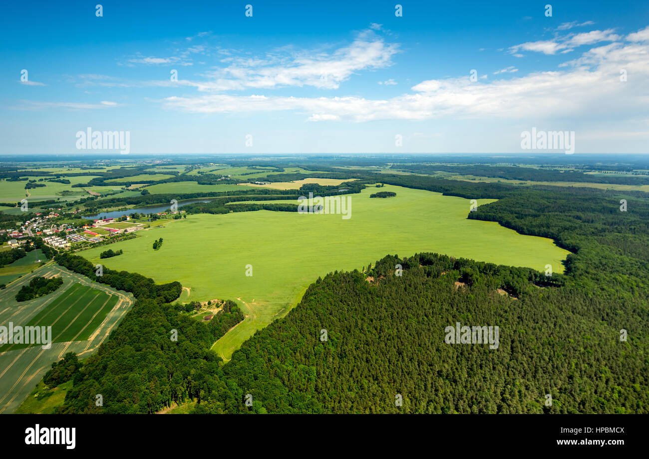 Kosierzewo, fields, grain fields, forest, forest areas, Hinterpommern ...