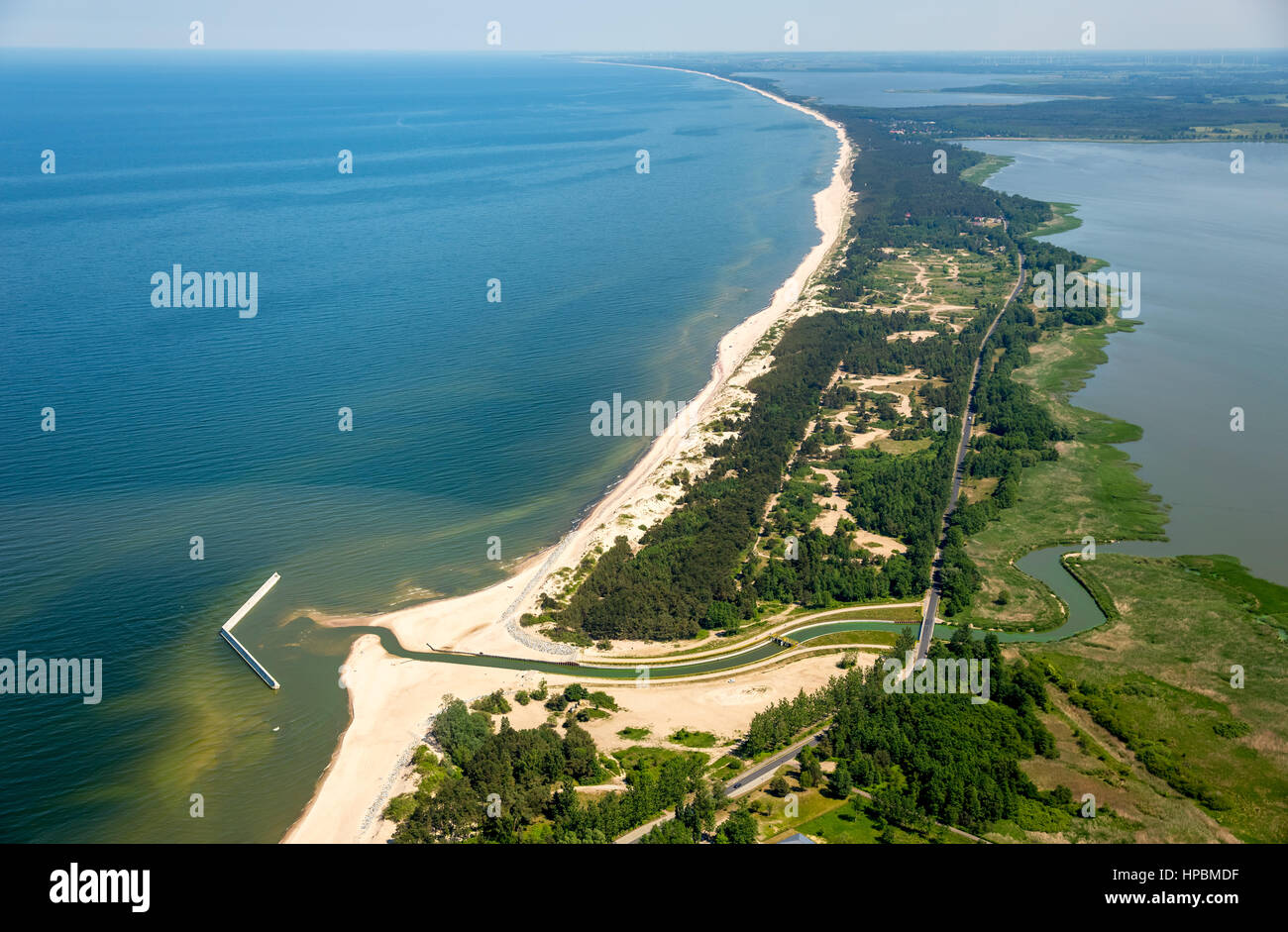 Unieście, nest, beach, lagoon-like jamno, jam lake, lagoon, Baltic ...