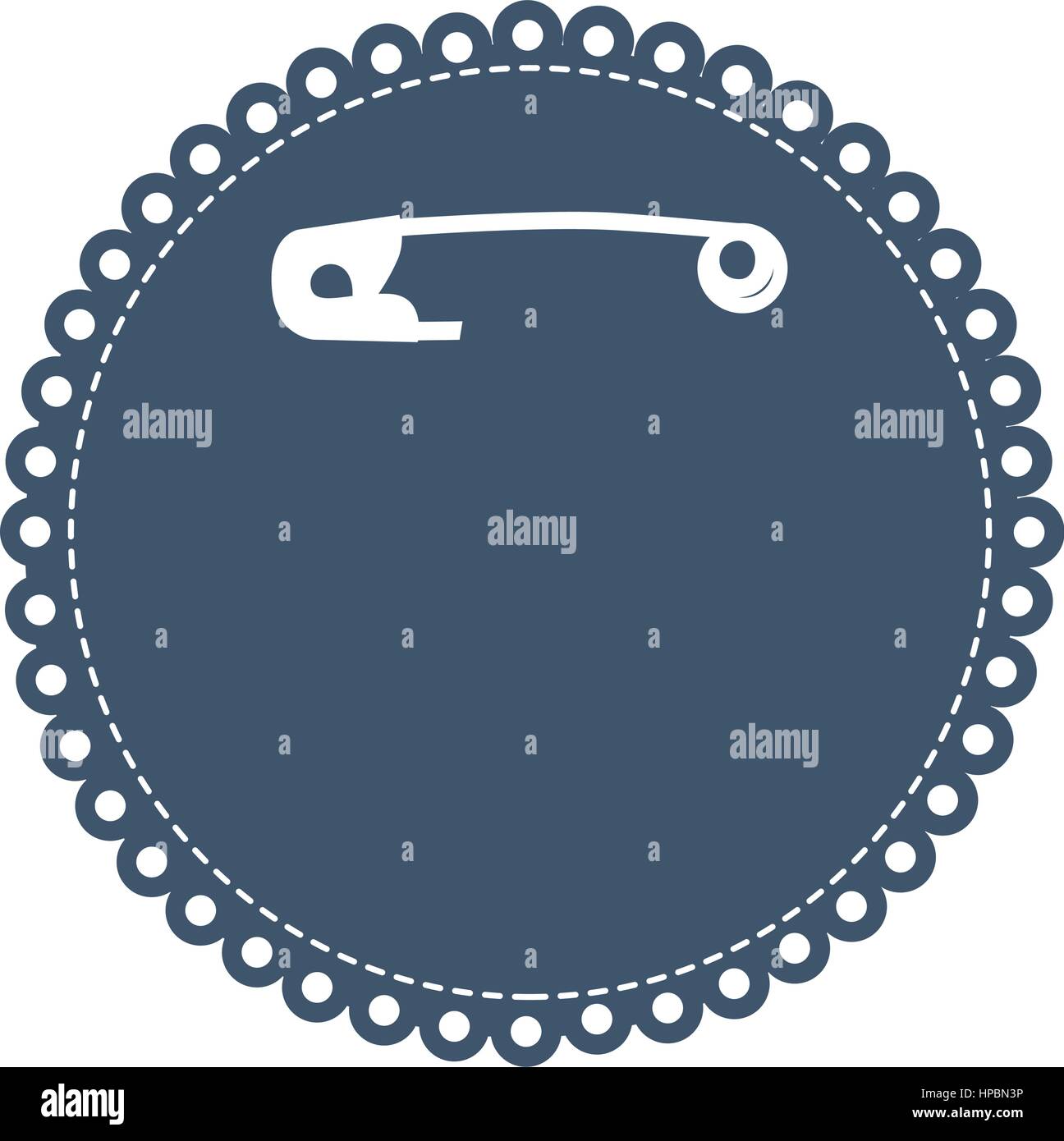 Safety Pin Inside Crochet Icon Stock Vector Image And Art Alamy