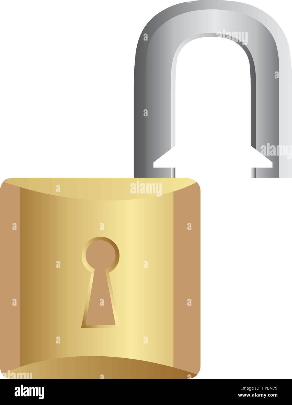 gold lock open icon Stock Vector Image & Art - Alamy