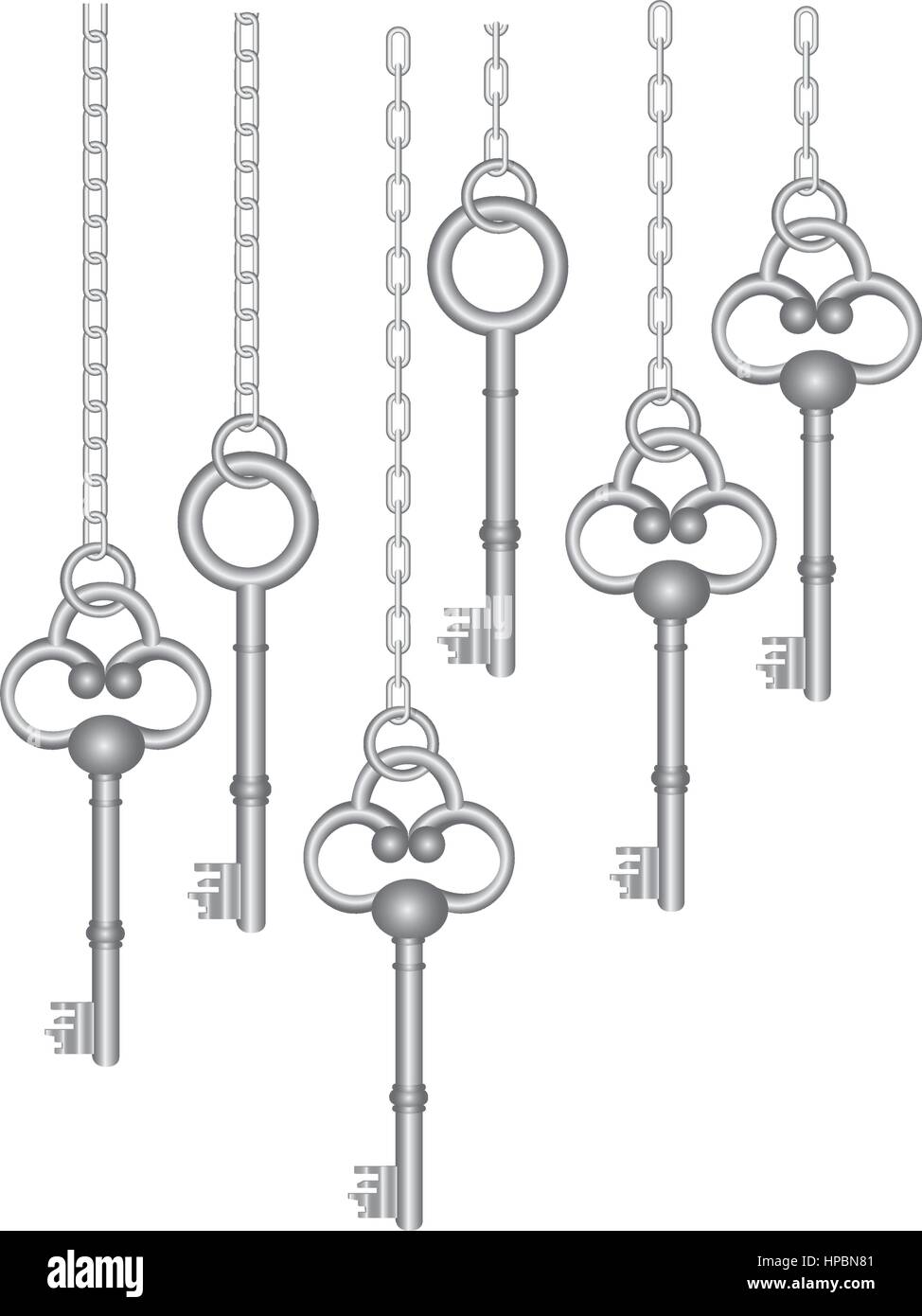 silver old keys hanging icon Stock Vector Image & Art - Alamy