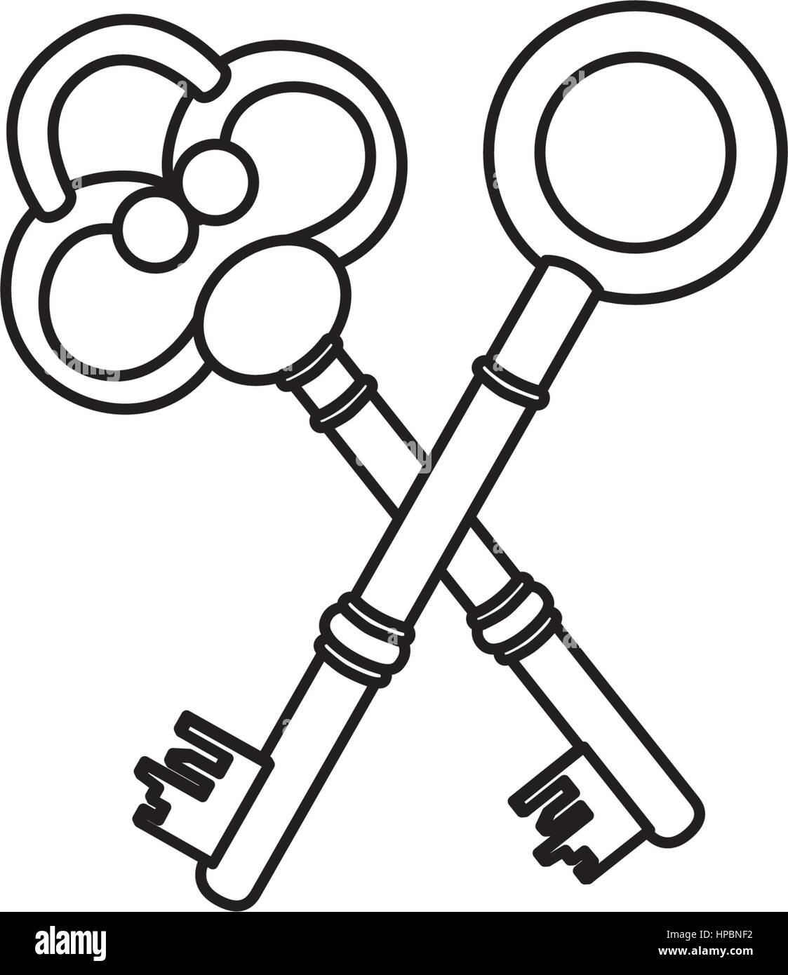 figure old keys icon stock Stock Vector Image & Art - Alamy