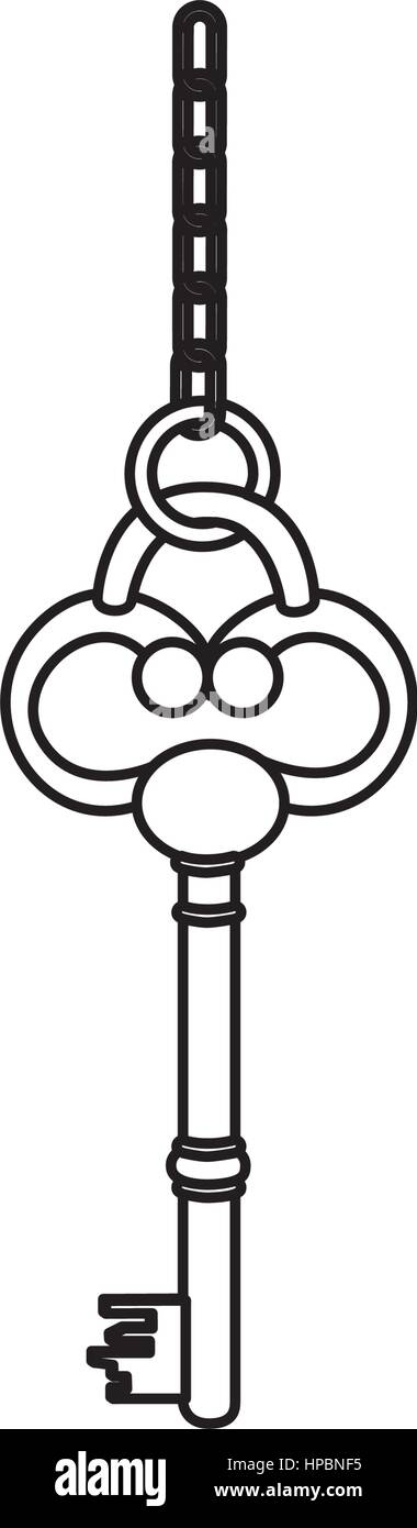 figure old key hanging icon Stock Vector Image & Art - Alamy