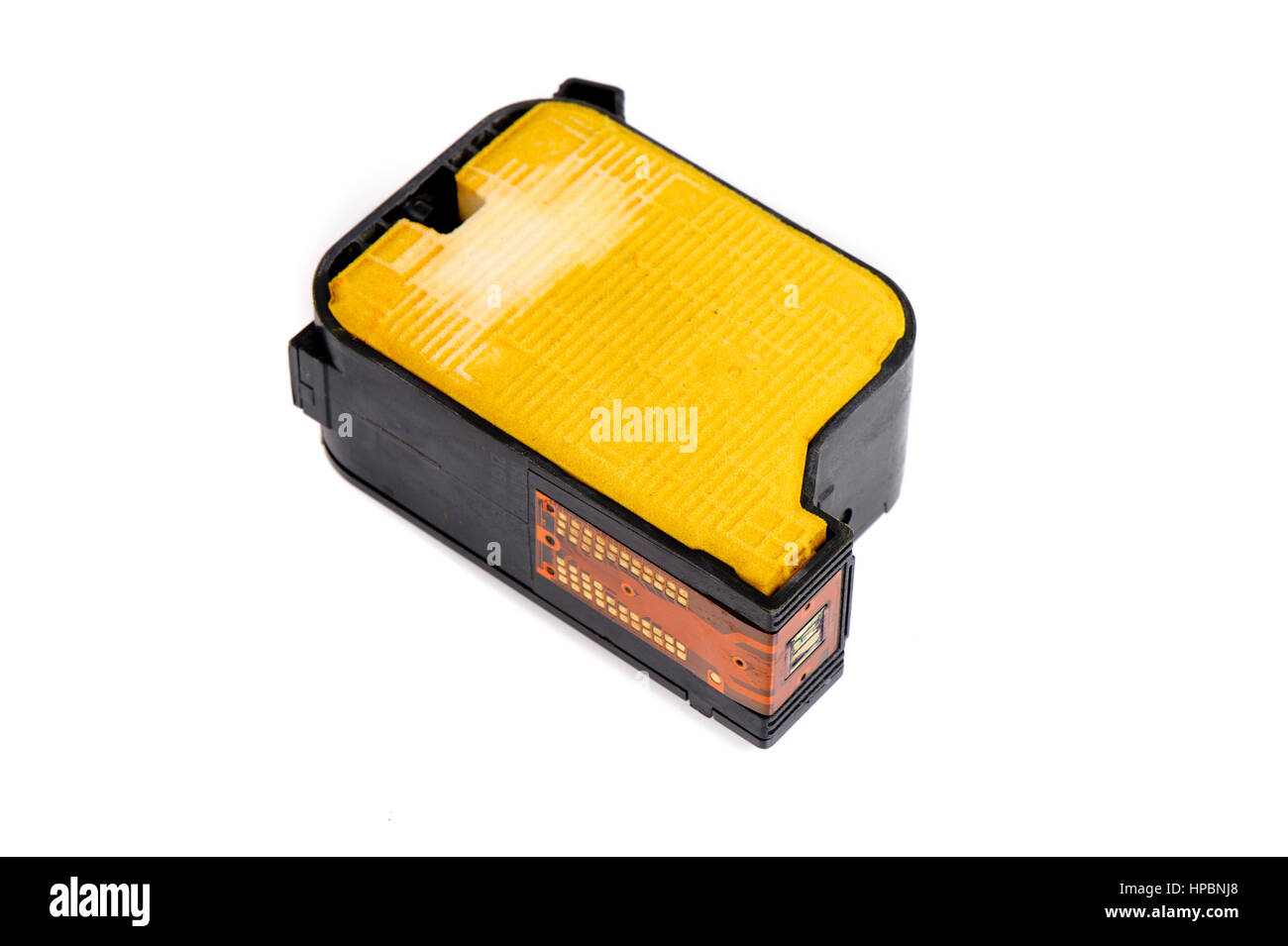 closeup yellow spong inside the ink cartridge Stock Photo - Alamy