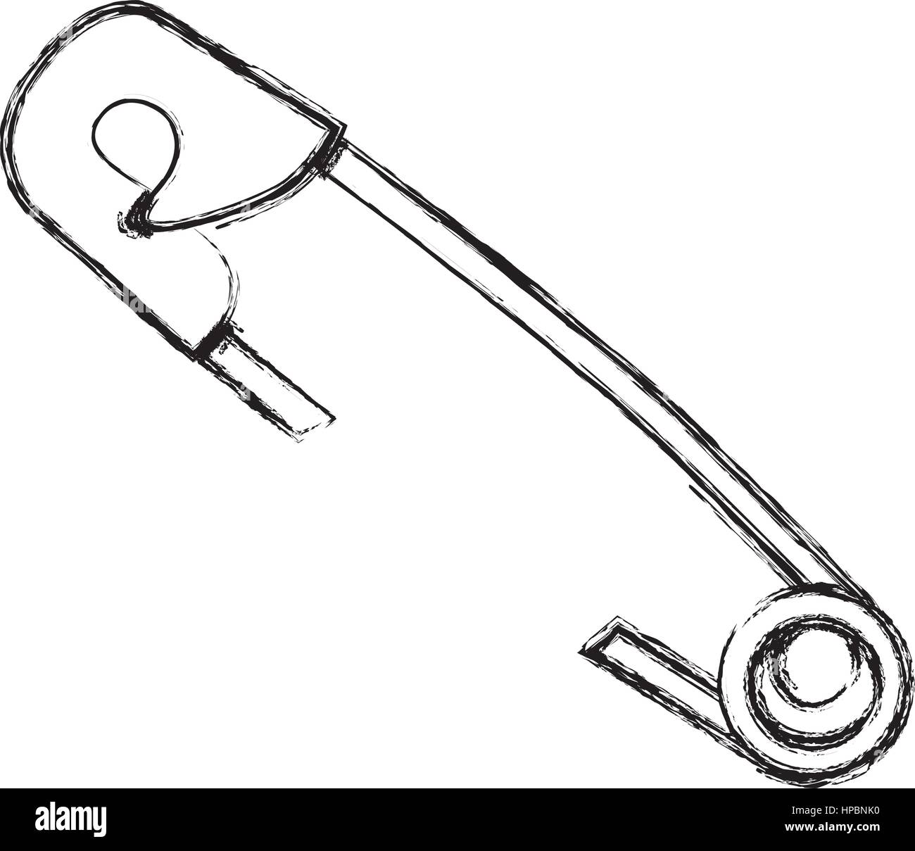contour safety pin icon image Stock Vector Image & Art - Alamy