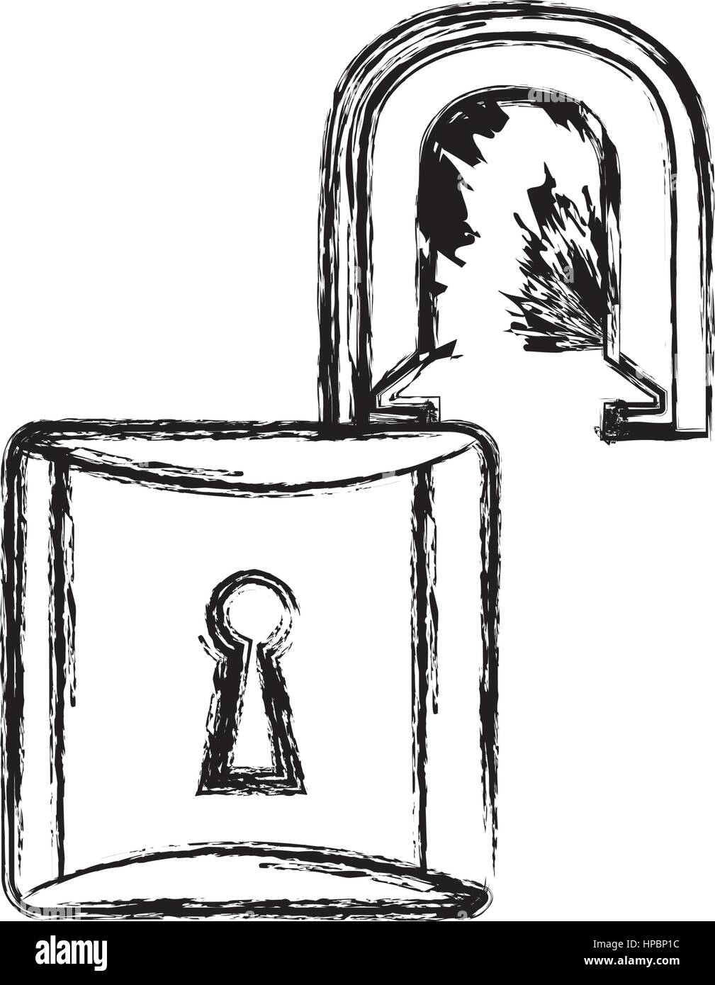 contour lock open icon Stock Vector Image & Art - Alamy