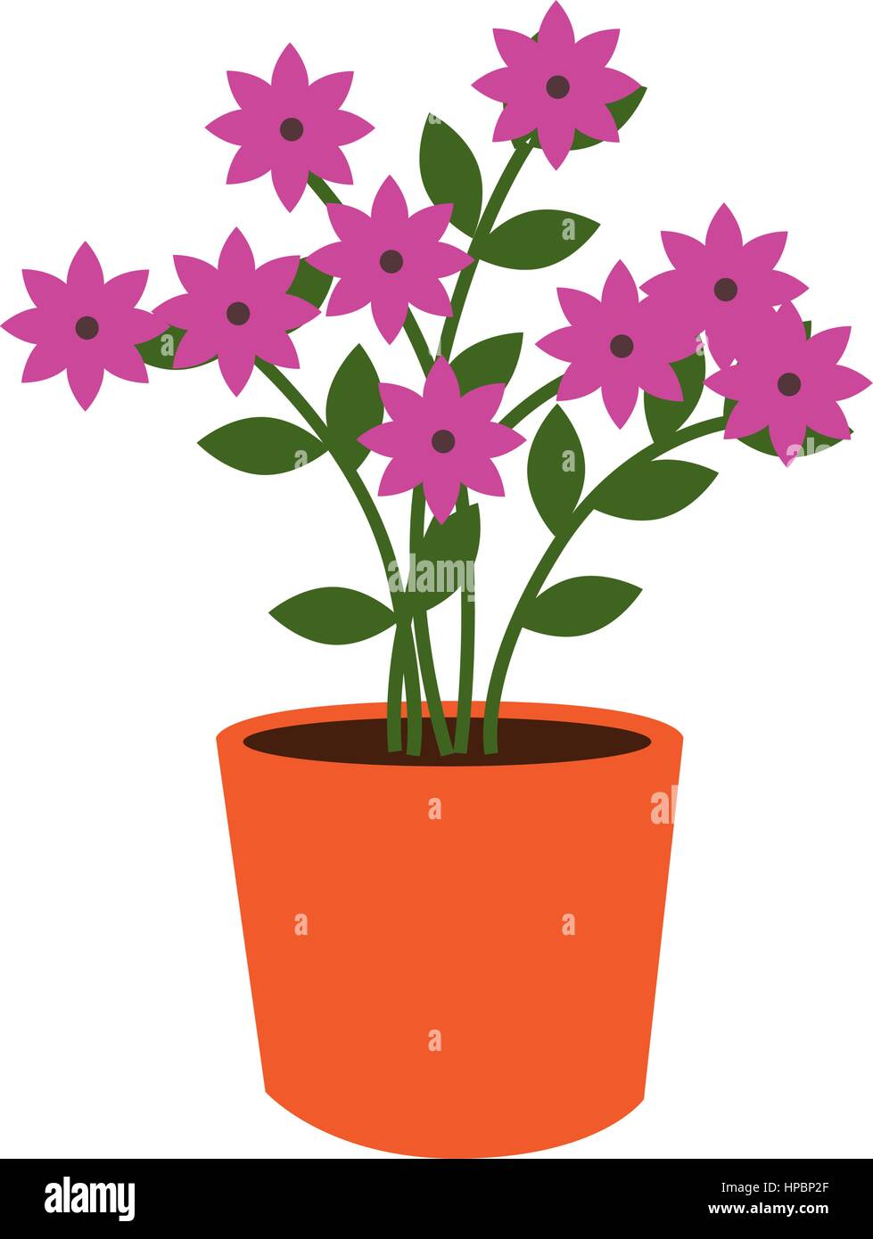flower pot decorative icon vector illustration design Stock Vector ...