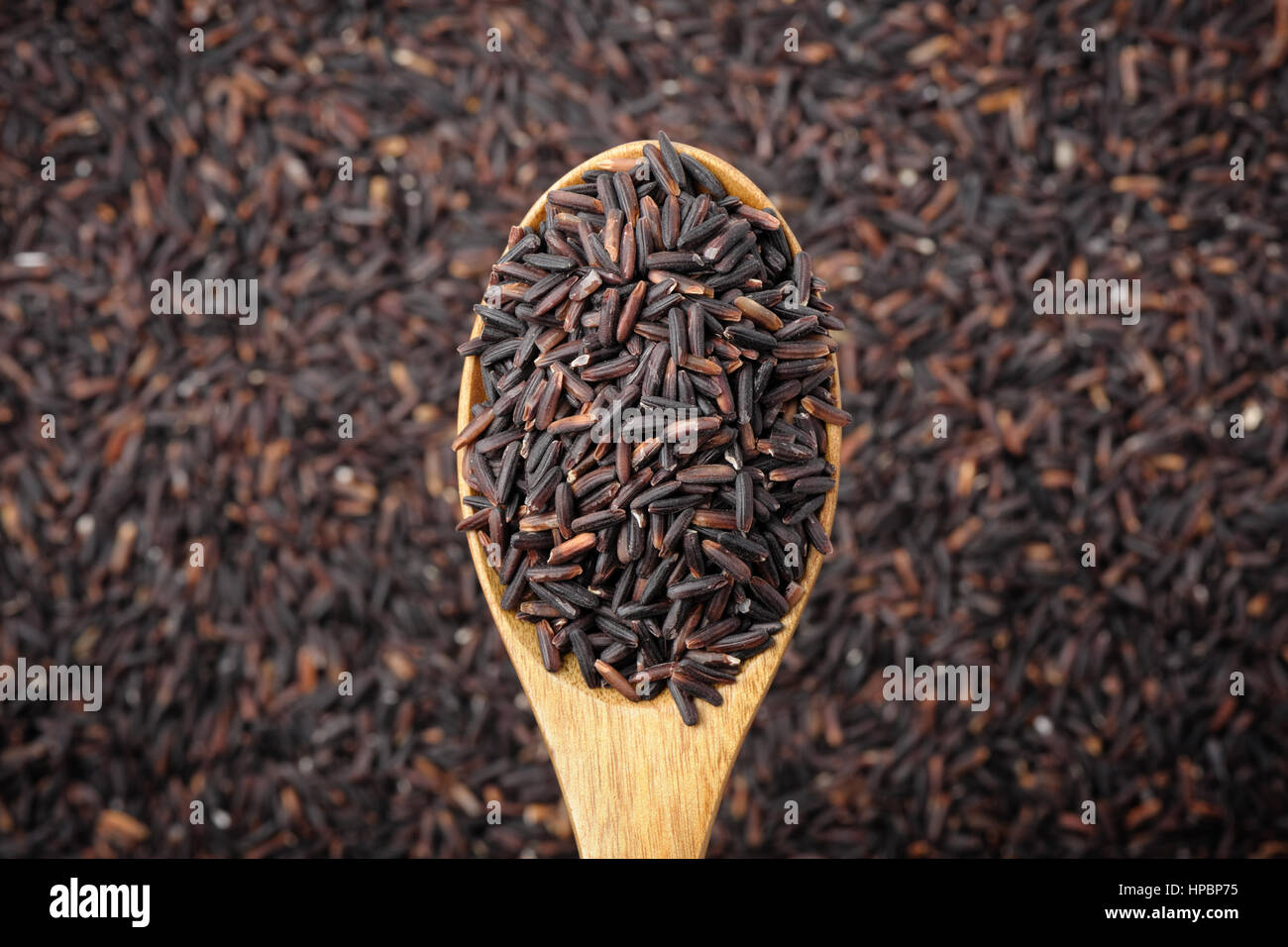 closeup details of Thai rice berry, rice berry is a cross-bred unmilled ...