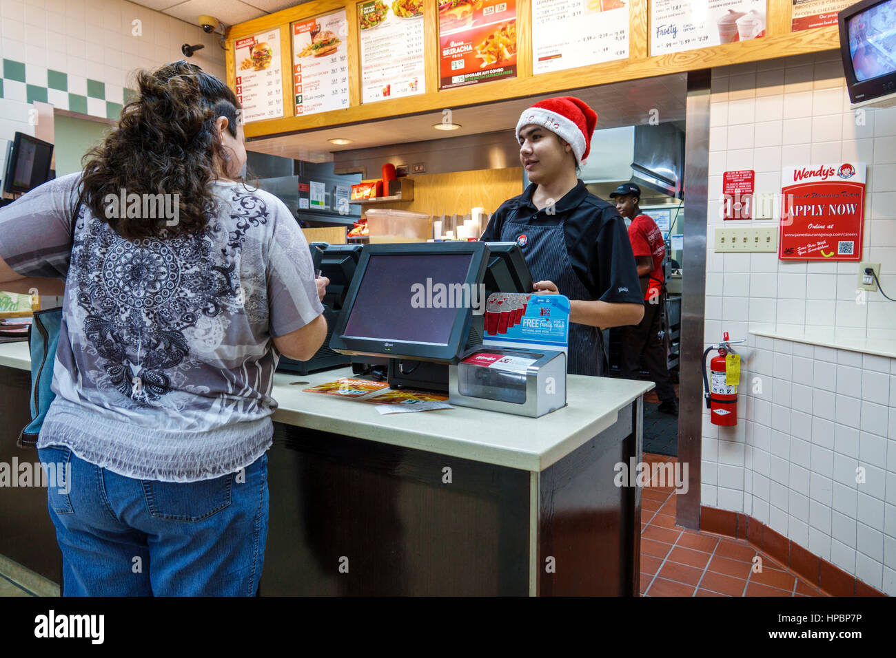 Wendys employee hi-res stock photography and images - Alamy