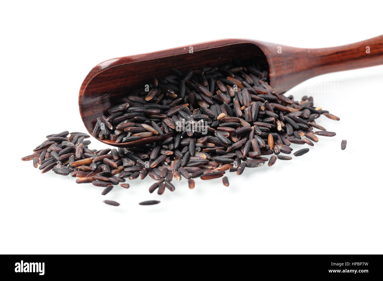 closeup details of Thai rice berry, rice berry is a cross-bred unmilled ...