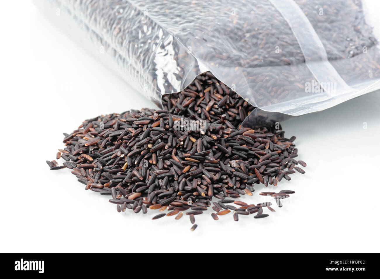 closeup details of Thai rice berry, rice berry is a cross-bred unmilled ...