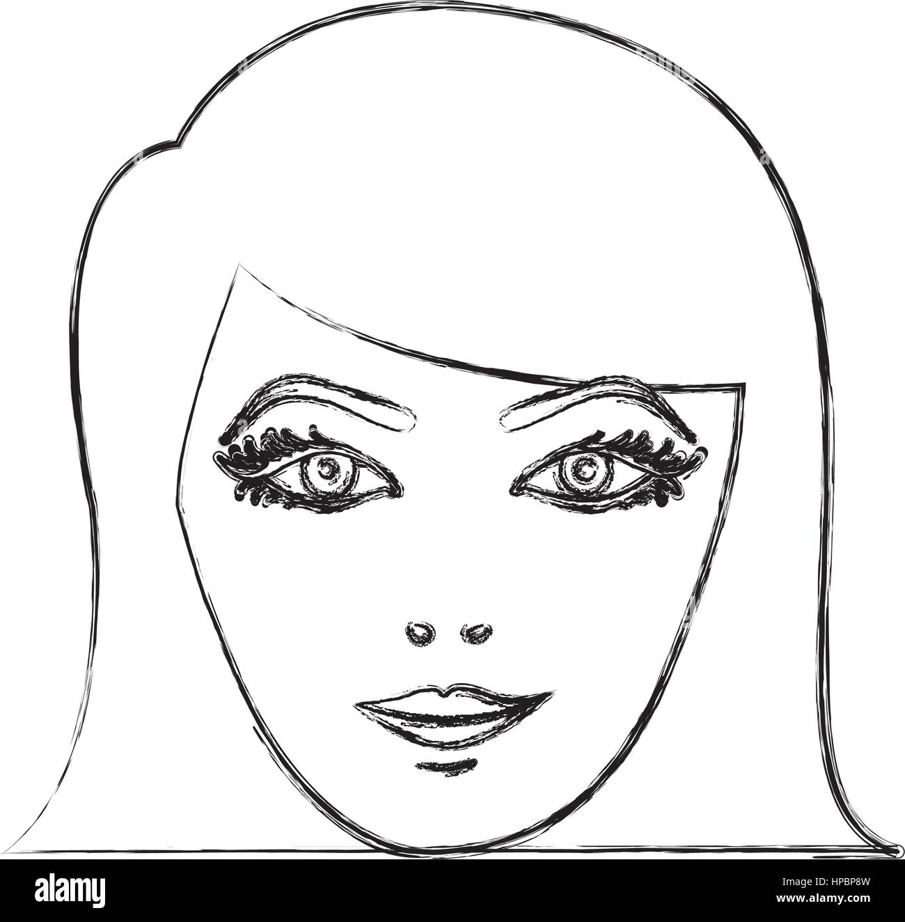 contour face formal woman icon Stock Vector Image & Art - Alamy