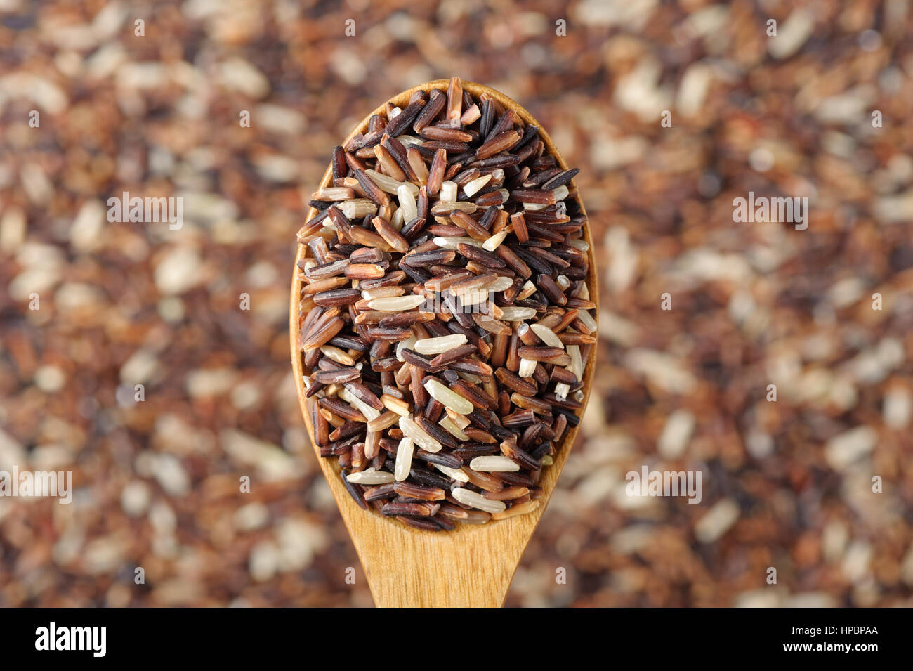 closeup details of Thai rice berry, rice berry is a cross-bred unmilled ...