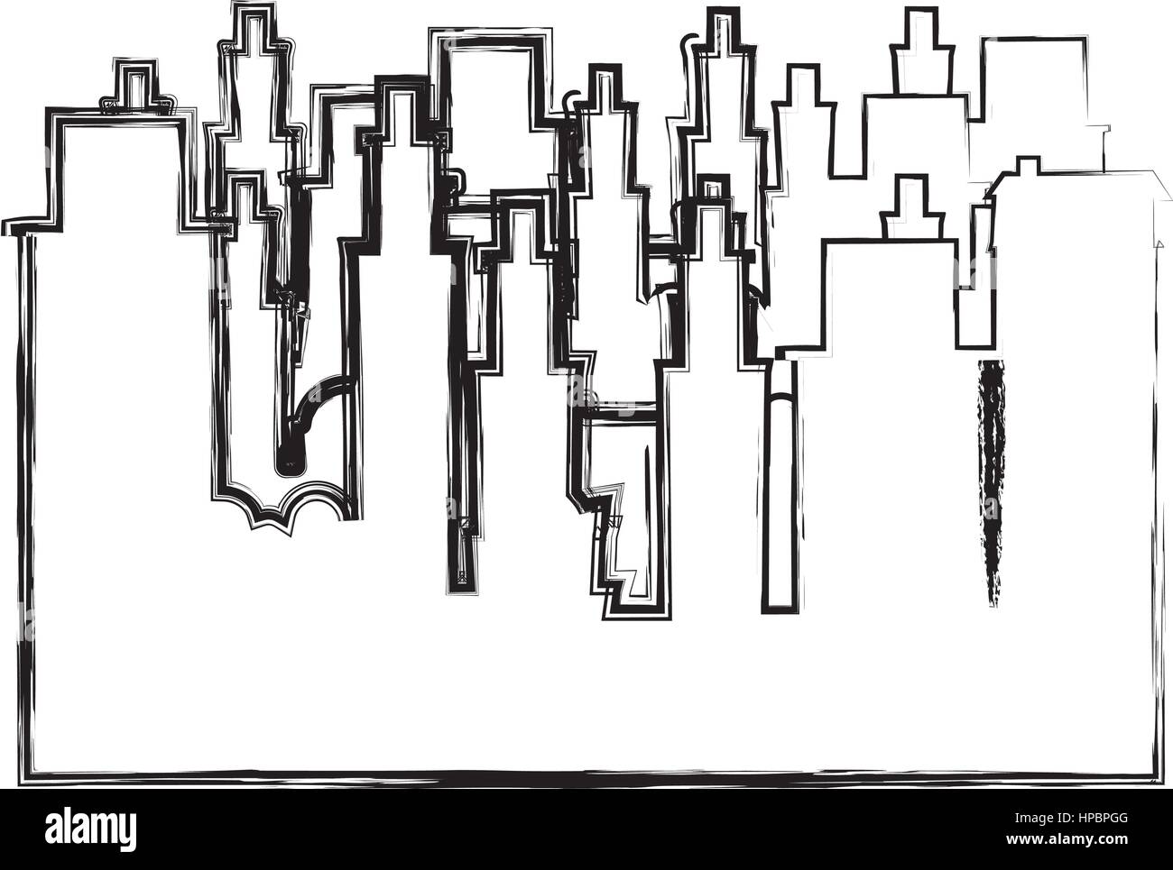 contour city buildings icon image Stock Vector Image & Art - Alamy