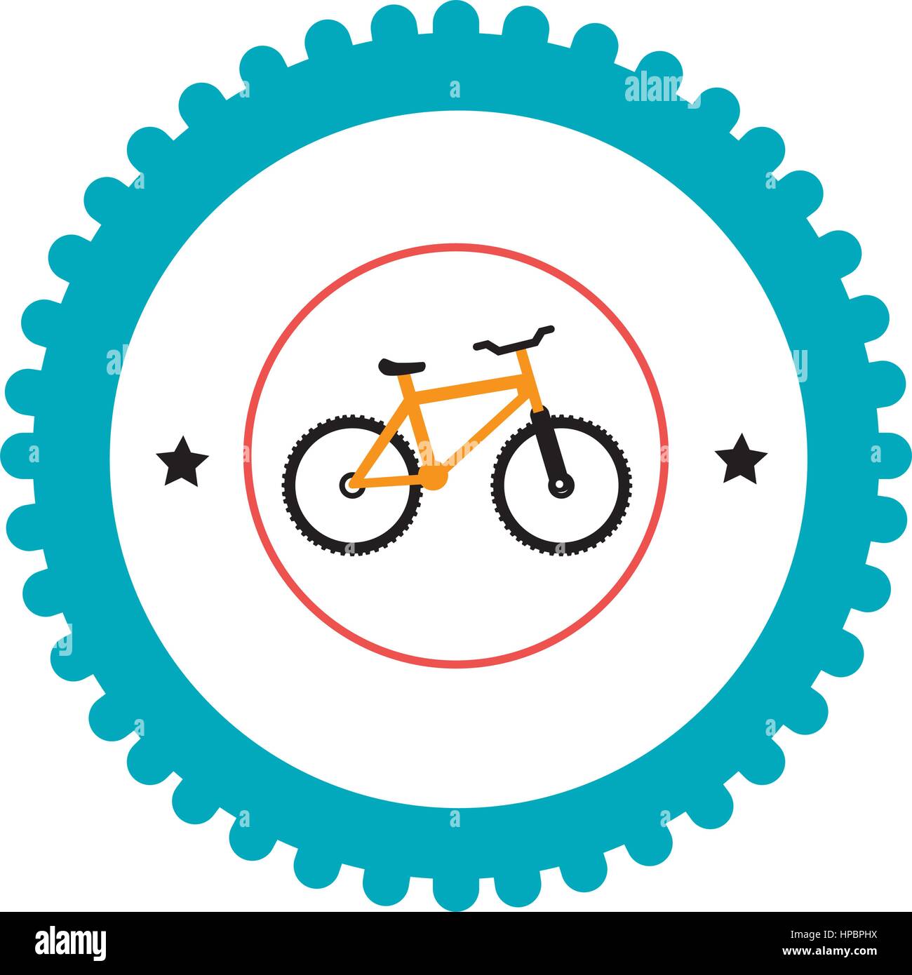 bicycle sport emblem icon vector illustration design Stock Vector Image ...