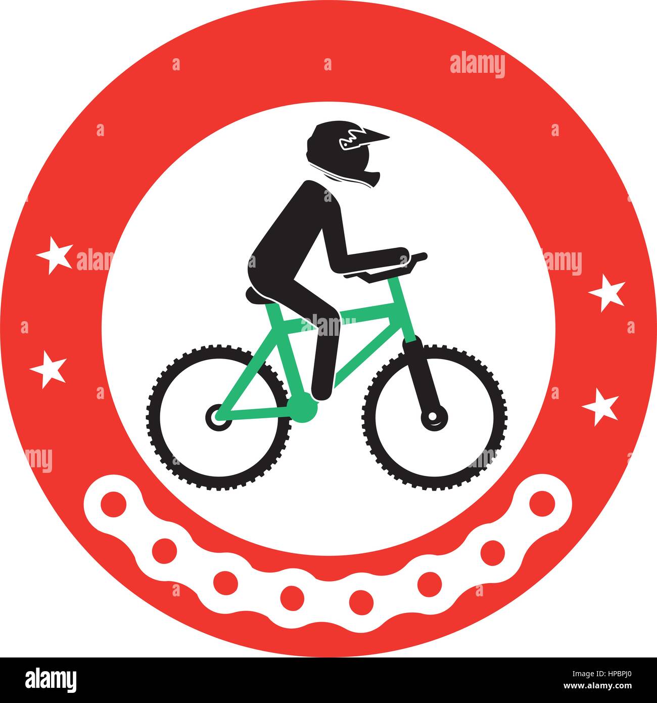 Cycling sport emblem icon vector illustration design Stock Vector Image ...