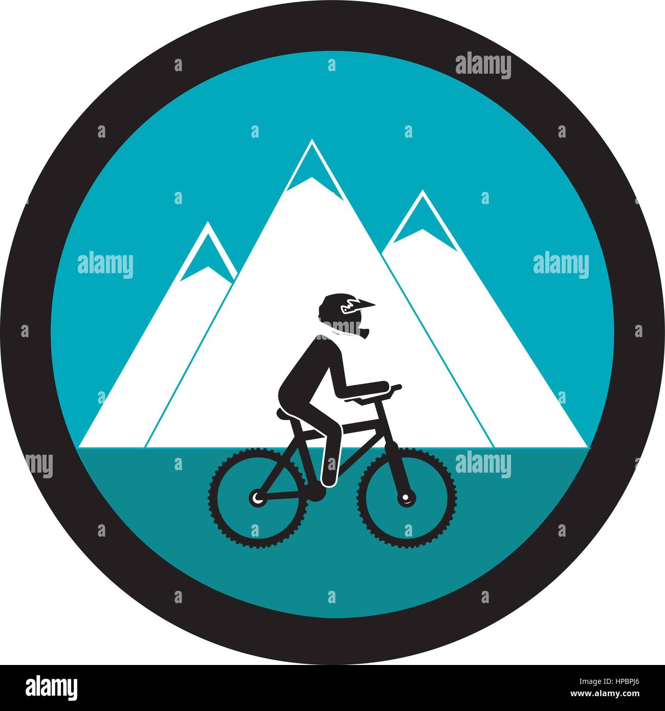 Bicyclist icon isometric illustration Stock Vector Images - Alamy