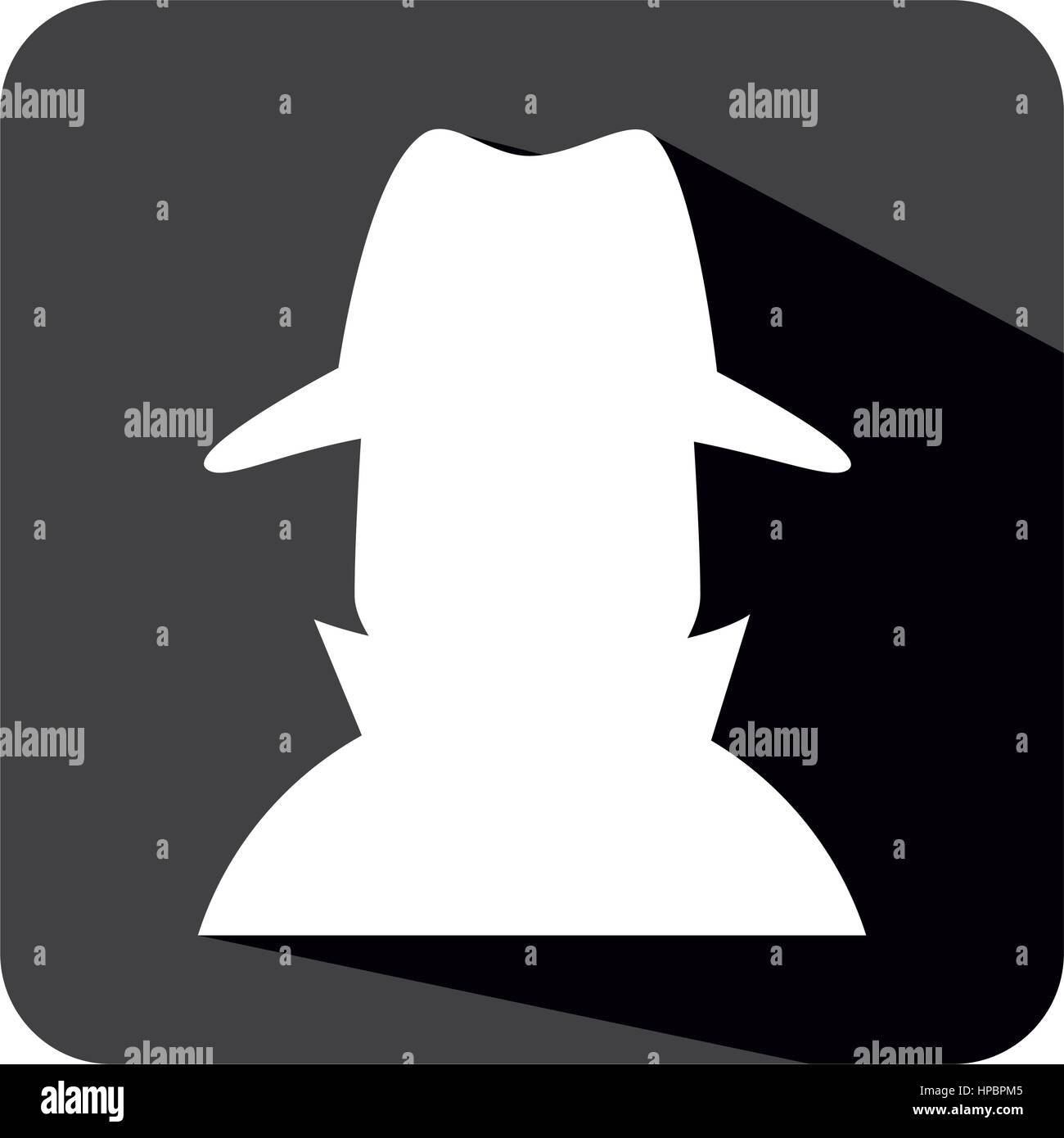 Spy avatar isolated icon vector hi-res stock photography and images - Alamy