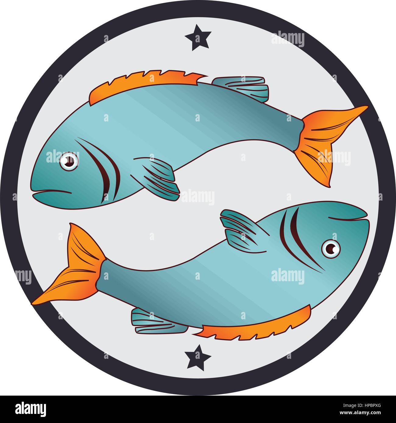 sea fish emblem icon vector illustration design Stock Vector Image ...