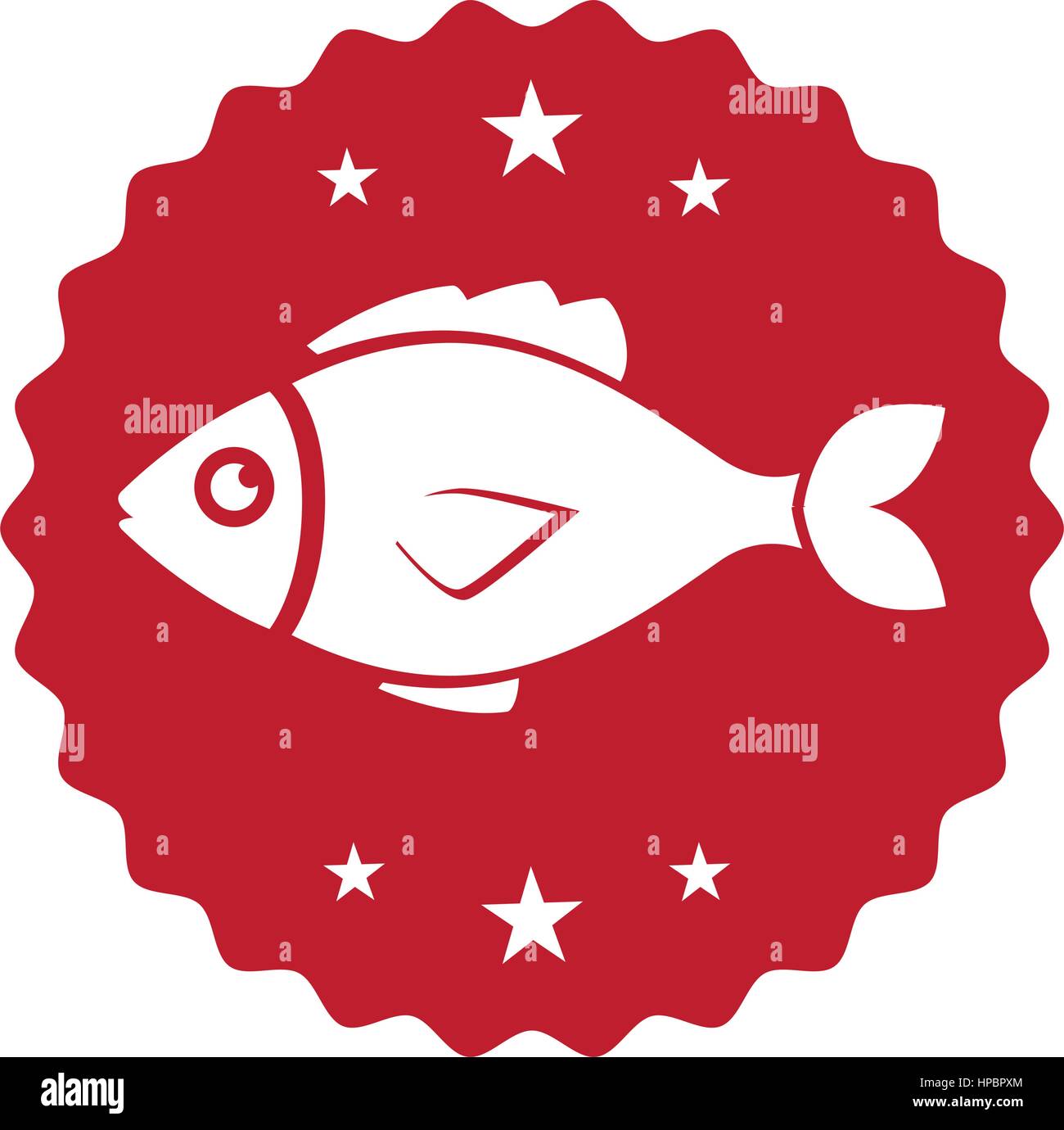 sea fish emblem icon vector illustration design Stock Vector Image ...
