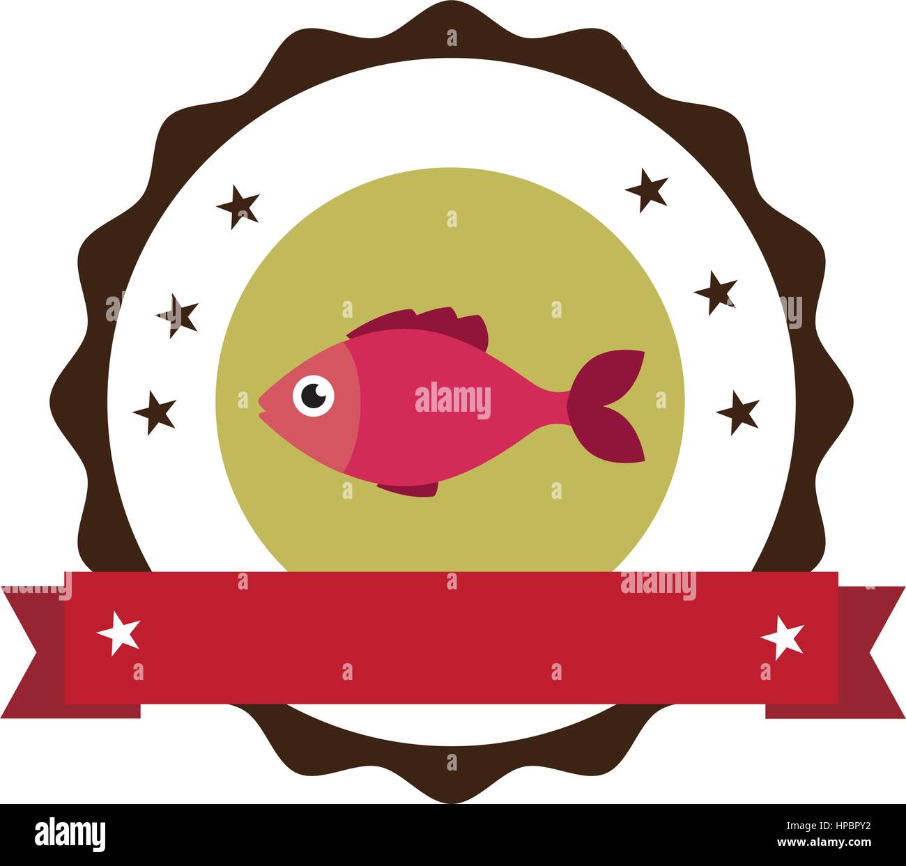 sea fish emblem icon vector illustration design Stock Vector Image ...