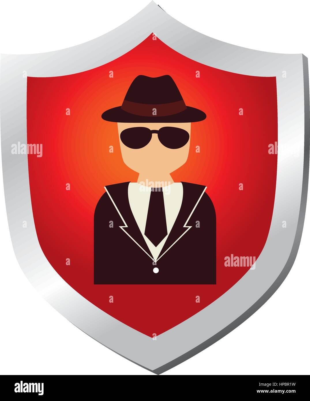 Spy avatar isolated icon vector hi-res stock photography and images - Alamy