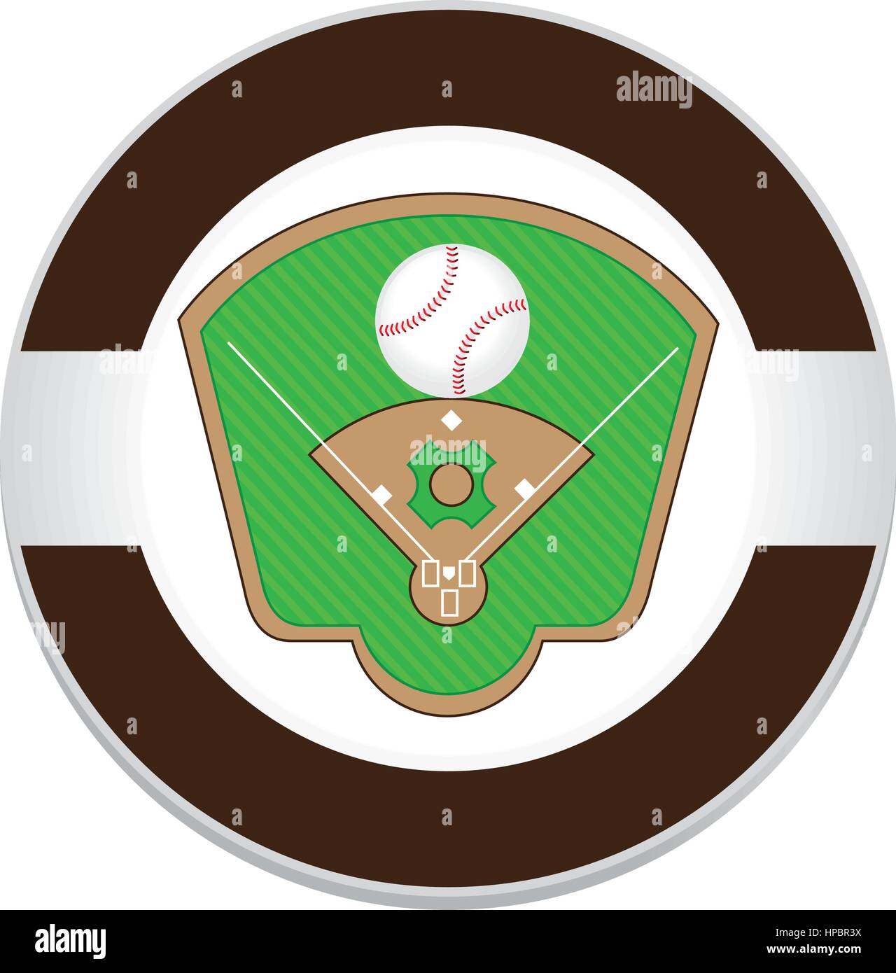 baseball sport field emblem icon vector illustration design Stock ...