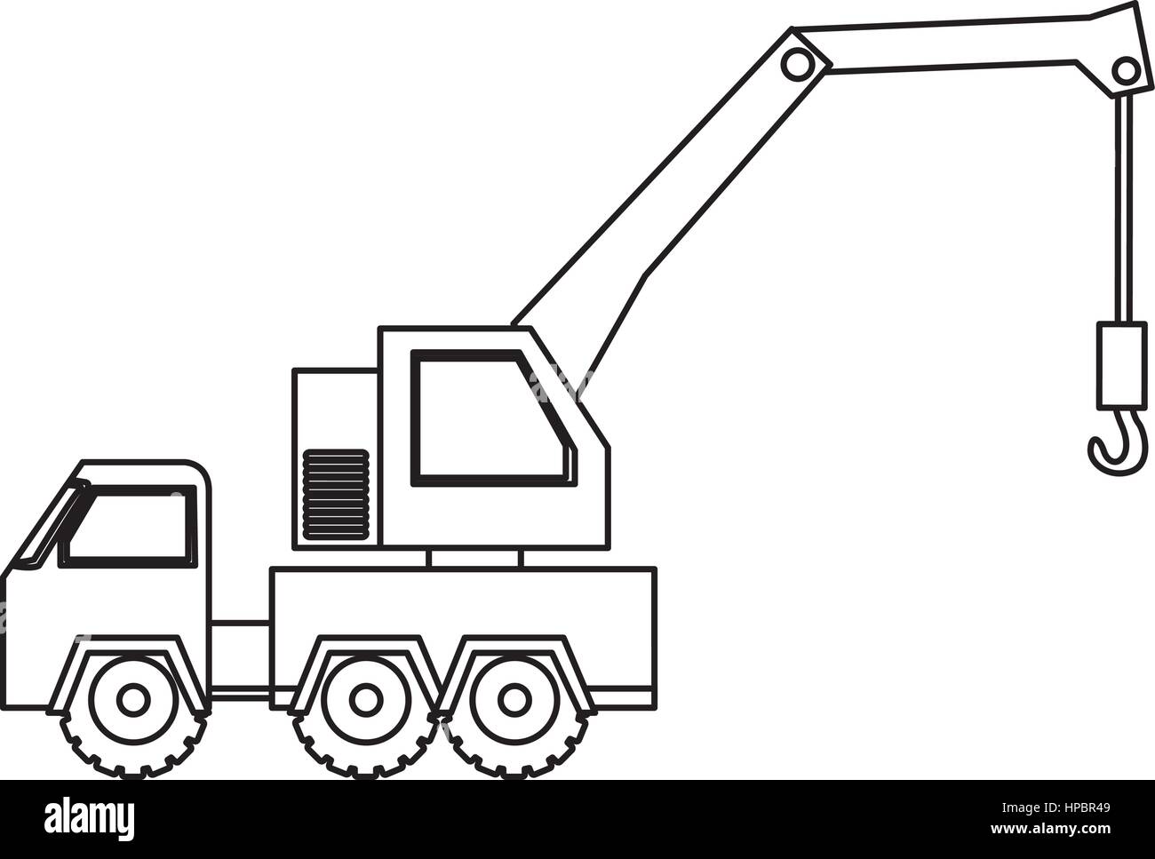contour car crane icon Stock Vector Image & Art - Alamy