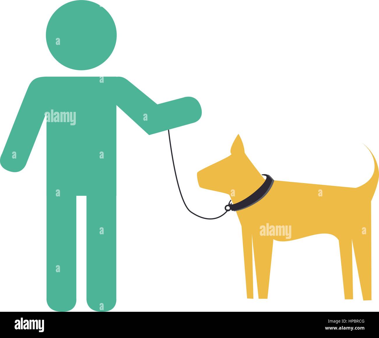 man with cute dog mascot icon vector illustration design Stock Vector ...