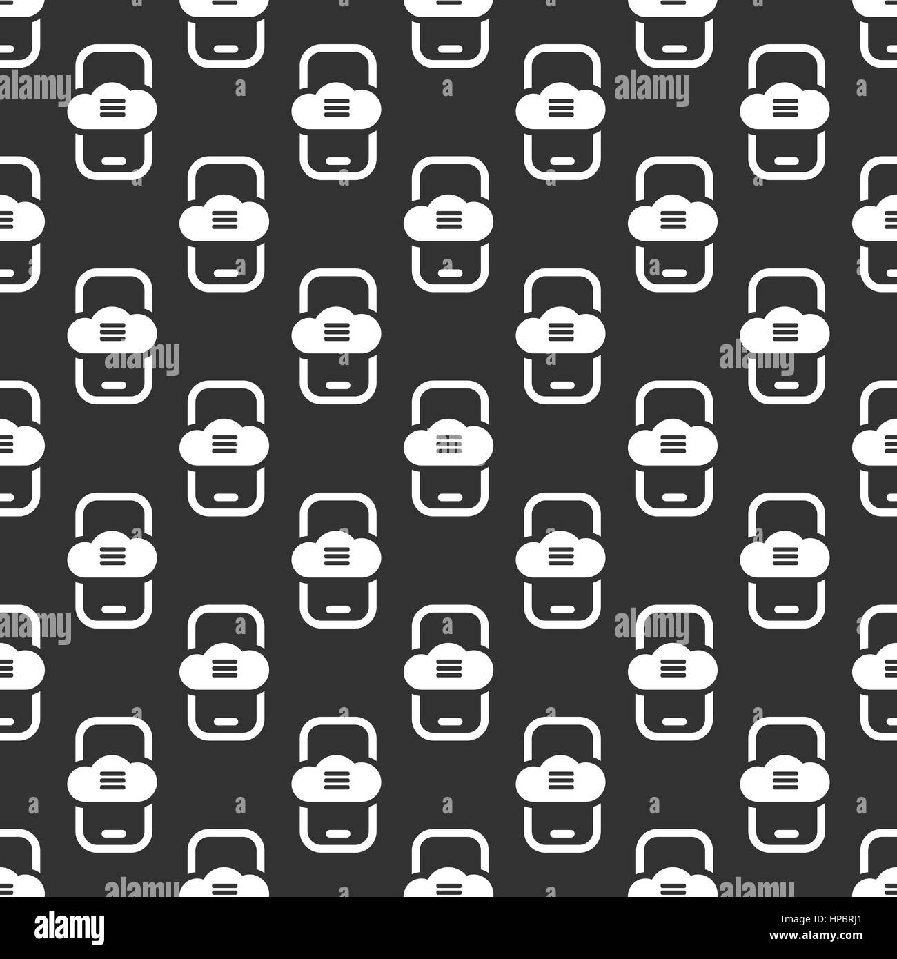 Mobile phones seamless pattern on black background Stock Vector Image ...