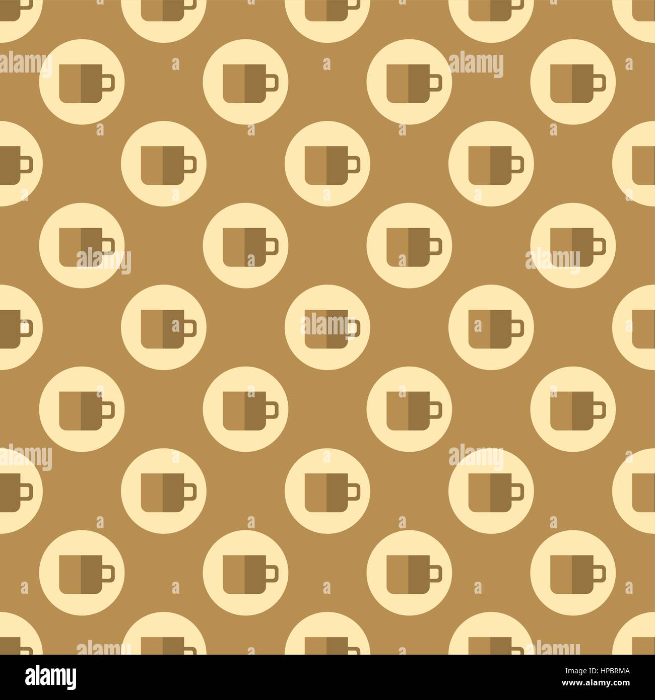 Cup seamless pattern on brown background. Wallpaper for cafe or restaurant Stock Vector Image ...