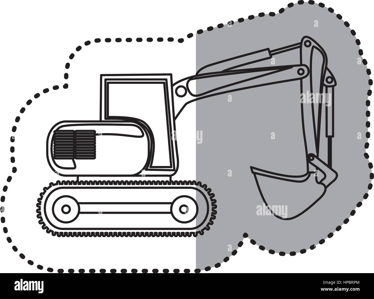 figure backhoe loader icon Stock Vector Image & Art - Alamy