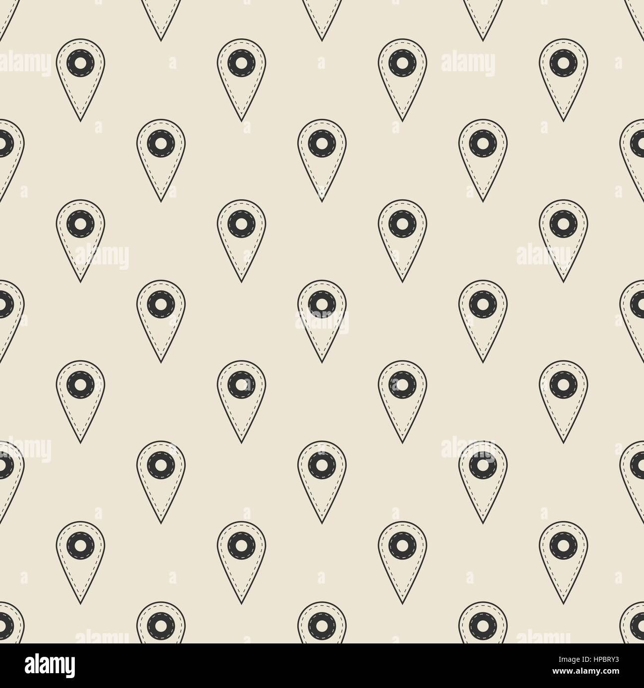 Map pointer seamless pattern on a beige background Stock Vector Image ...