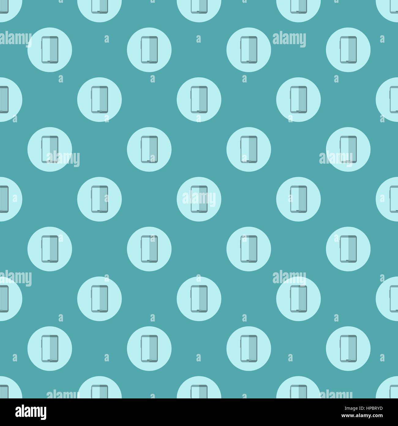 Mobile phones seamless pattern on turquoise background Stock Vector ...