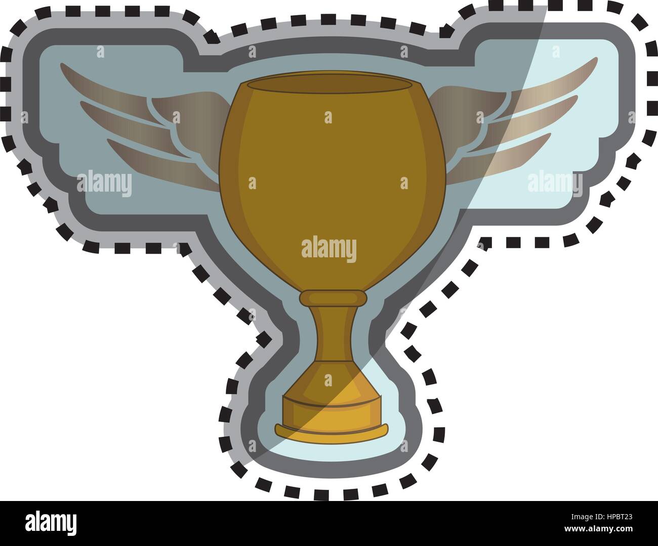 trophy winner with wings isolated icon Stock Vector Image & Art - Alamy