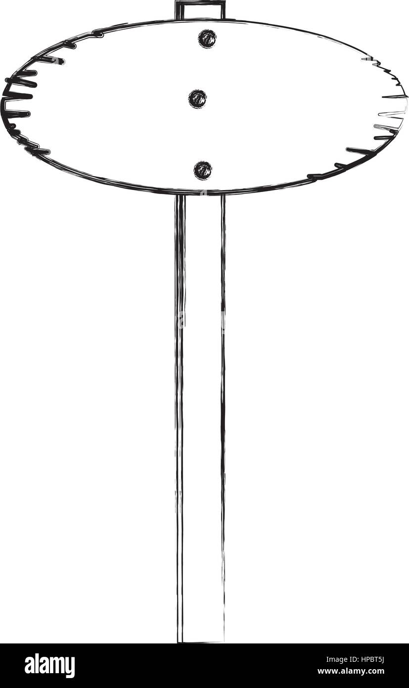 monochrome contour of oval shape wooden board Stock Vector Image & Art ...