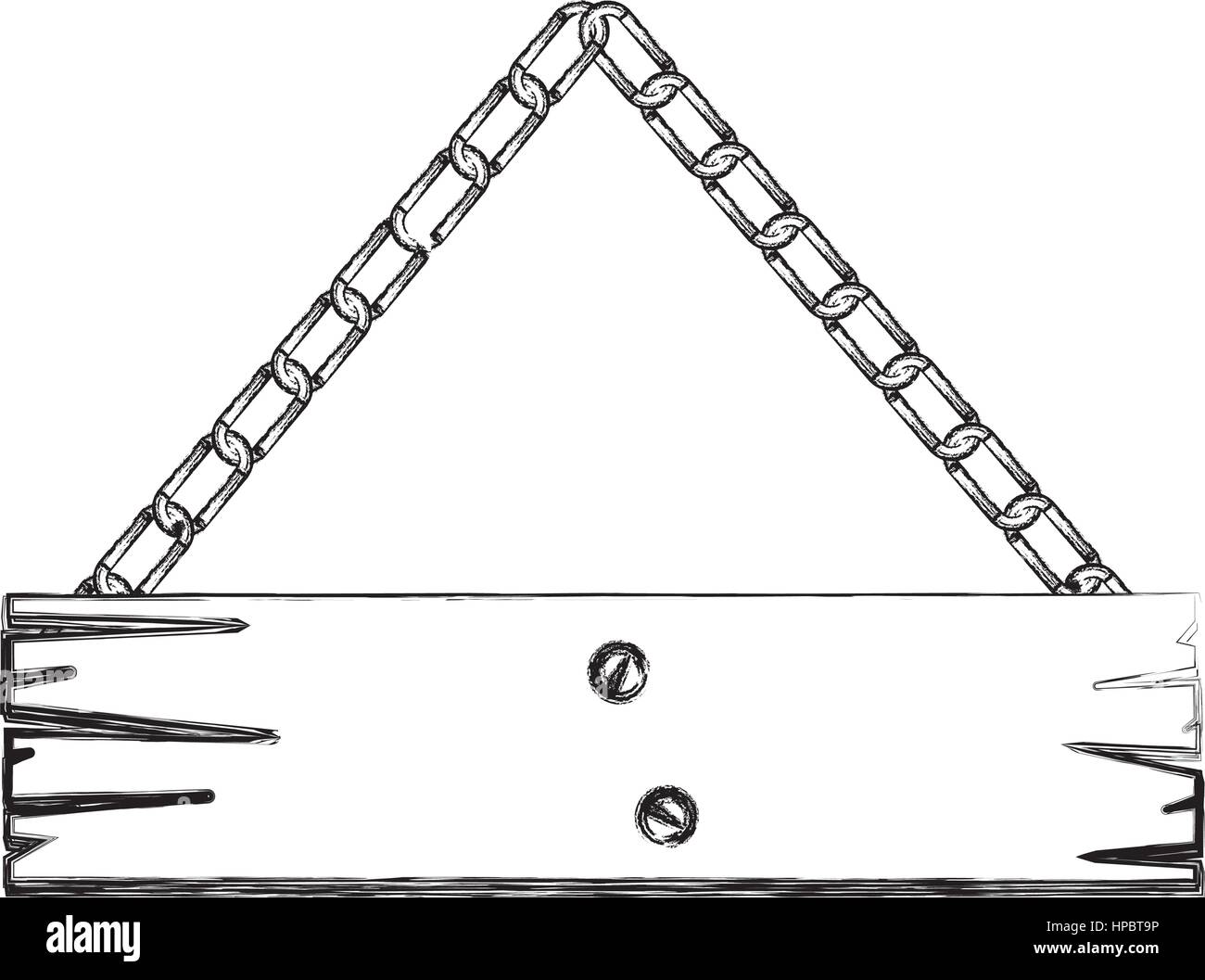 Sign hanging chains Stock Vector Images - Alamy