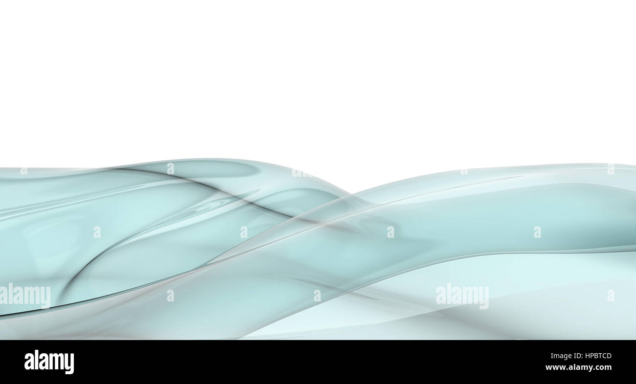 3d rendering aqua wave on white background Stock Photo - Alamy