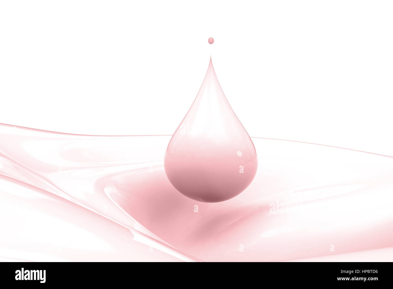 3d rendering droplet of pink milk on white background Stock Photo - Alamy