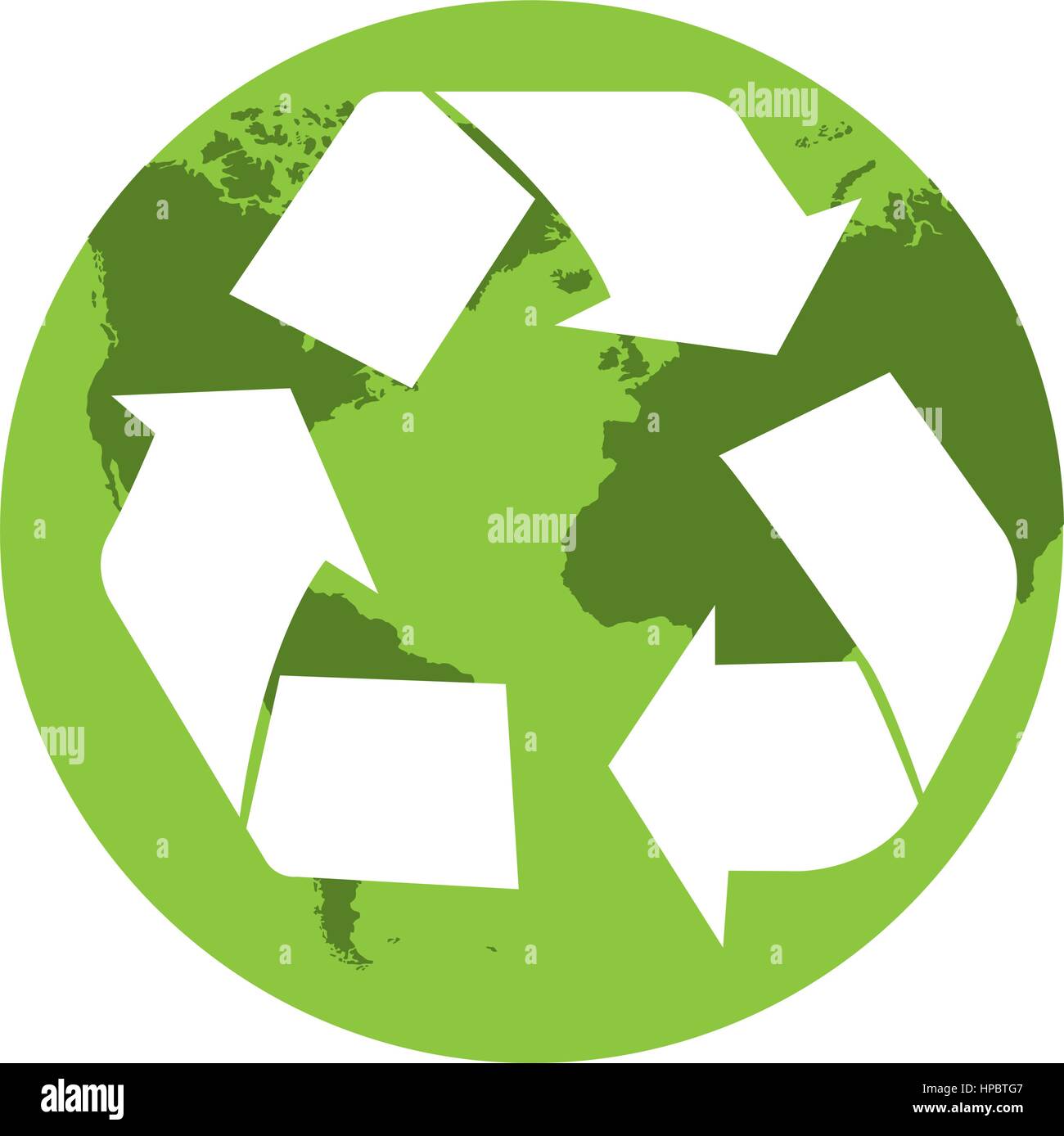 color map world with recycling symbol Stock Vector Image & Art - Alamy