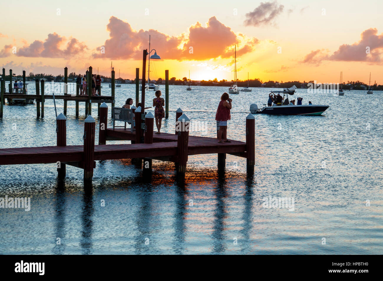Florida Upper Key Largo Florida Keys,waterfront,piers,sunset,Buttonwood ...