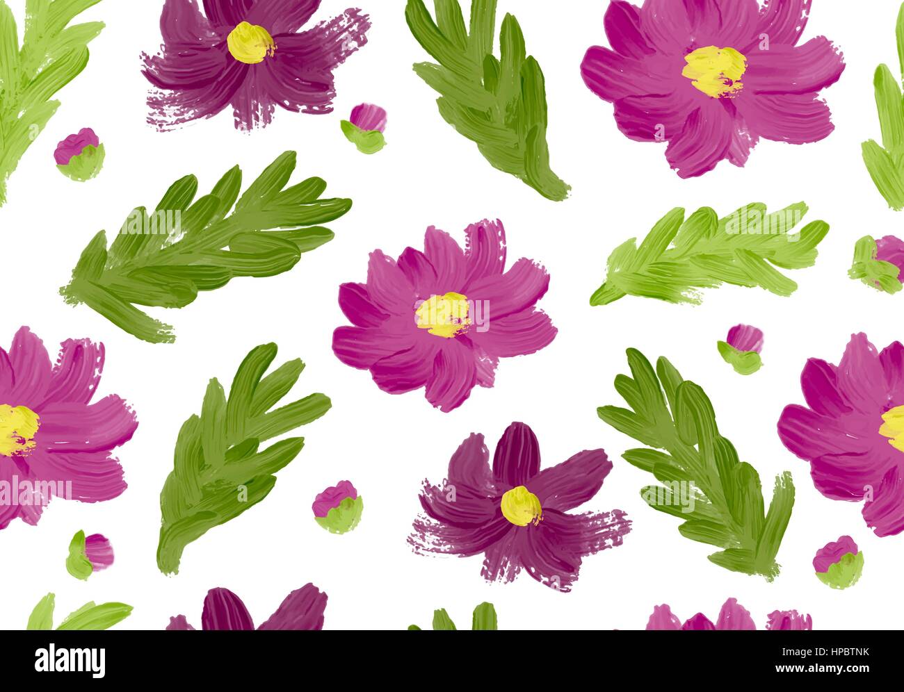 Purple white cosmos flower Stock Vector Images - Alamy