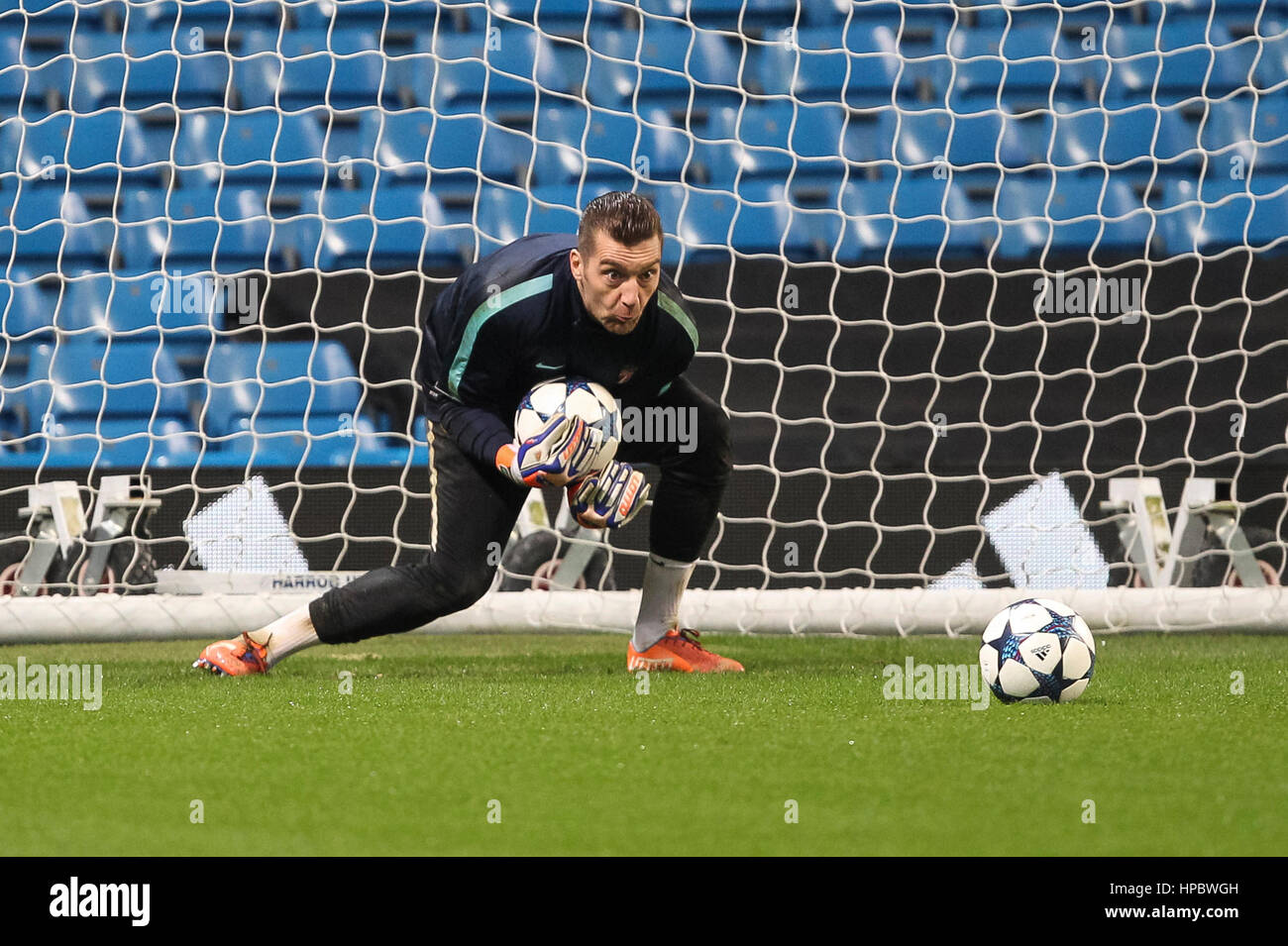 Manchester, UK. 20th Feb, 2017. Morgan De Sanctis of Monaco during ...