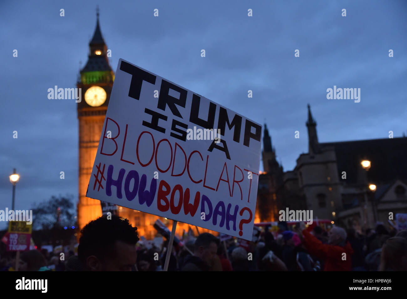 Parliament Square, London, UK. 20th February 2017. People from the Stop ...